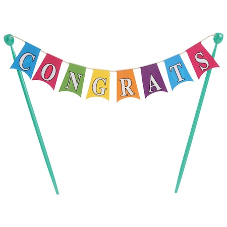 Cakedrake Graduation Success Theme cake Topper, Congratulations Banner ...