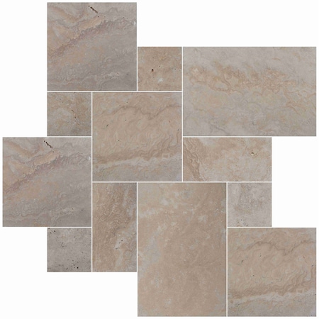 Msi Tuscany Ivory SAMPLE Pattern Tumbled Travertine Paver Kit ZOR-LSC ...