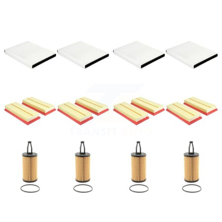 Pur 4X Air + 4X Cabin + 4X Engine Cartridge Oil Filter 12 Total Kit For ...