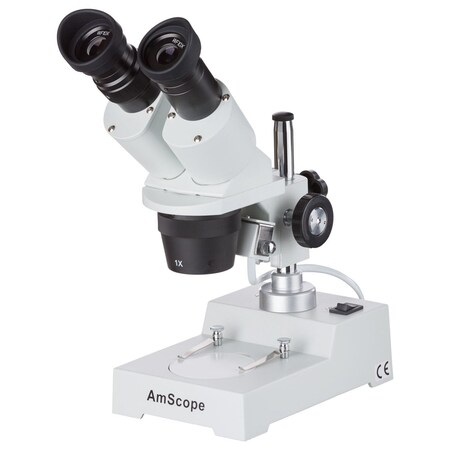 Amscope SE303 Compact Multi-Lens Binocular Stereo Microscope 10X-60X w ...