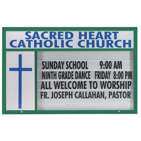 Aarco Marquee Two Illuminated Dbl Sided Changeable Sign System w ...