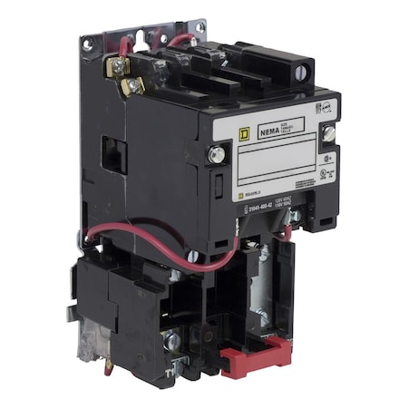 Square D Motor Starter, Non-Reversing, No Auxiliary Contacts, 110V-120V ...