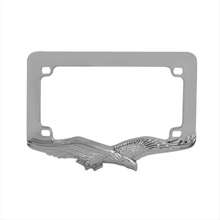 Strike3 Motorcycle Eagle License Frame - Chrome ST937113 | Zoro