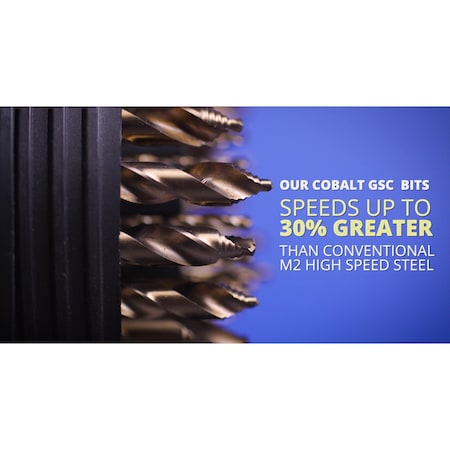 Drill America 29 Piece Stepped Point Cobalt Drill Bit Set in Plastic ...