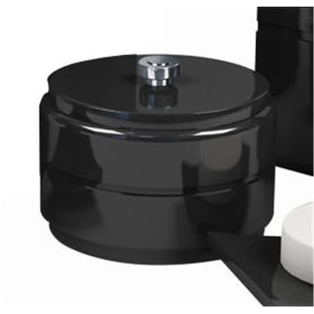 Nu Steel Loft Collection Cotton Swab-Cotton Container - Black Resin ...
