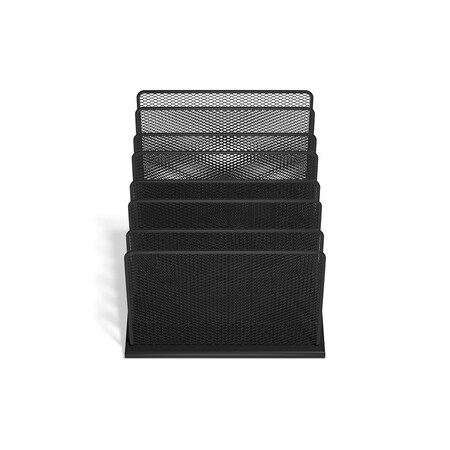 Bondad 7 Compartment Wire Mesh File Organizer, Matte Black BO3200141 | Zoro