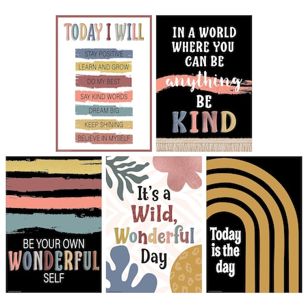 Teacher Created Resources Wonderfully Wild Classroom Theme Positive Posters, 5-Piece Set 2088704 ...