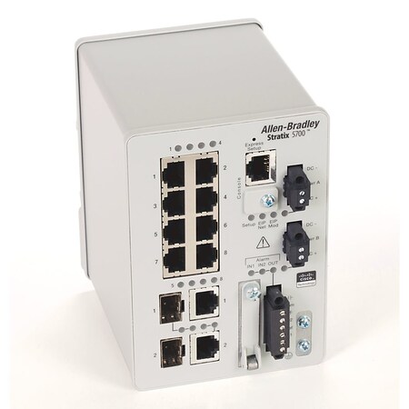 Allen Bradley Stratix 5700 Ethernet Switch, 10 Ports, Layer 2, Gigabit ...