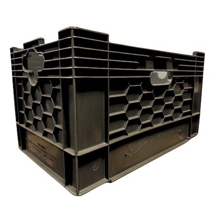 Cratemate CrateMate Heavy-Duty Black Milk Crate - Multi-Purpose ...