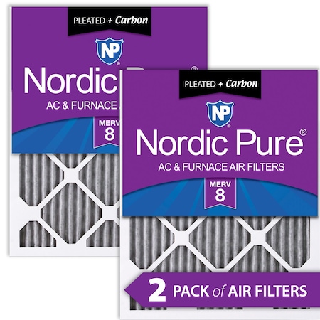 Nordic Pure 14x24x1 Plus Carbon Pleated Air Filter, High Capacity, MERV ...