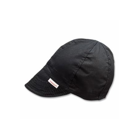 Comeaux Caps Single Sided Cap, 7-1/2, Black 118-1000-B-7-1/2 | Zoro