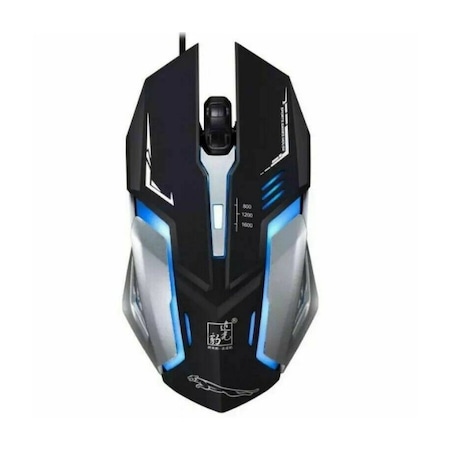 Sanoxy Gaming Mouse 4 Button USB Wired LED Breathing Fire Button 1600 ...
