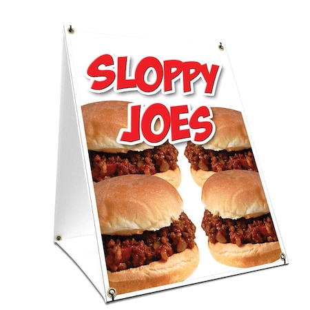 Signmission Sloppy Joes, 24 Inch x 18 Inch A-frame Yard Sign, Plastic ...
