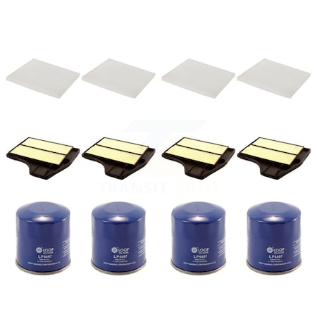 Pur 4X Air + 4X Cabin + 4X Engine Oil Filter 12 Total Kit For Nissan ...