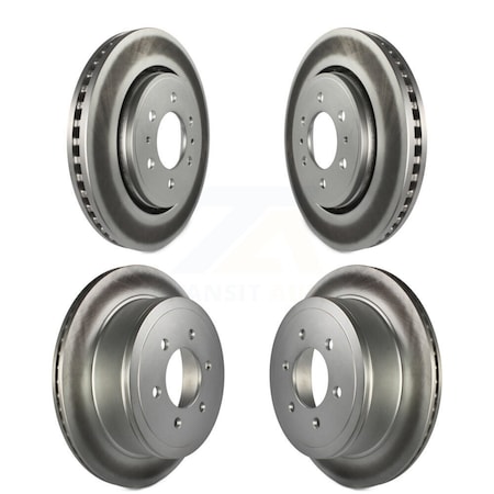 Genius Front Rear Coated Disc Brake Rotors Kit For 2010-2011 Ford F-150 ...