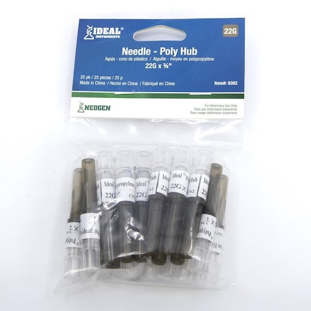 Neogen Hub Needle, 22 ga, 3/4 in L, 25PK 9392 | Zoro