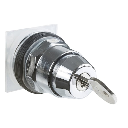 Square D Selector switch, Harmony 9001K, metal, key switch, key active left, 30mm, key E10, 2 ...