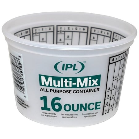 Encore Plastics 300352 Mixing Container, 16 oz Capacity, Plastic ...