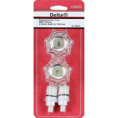 Lasco Delta Small Plastic Handles Fits Delta Delex Tub & Shower Handle ...