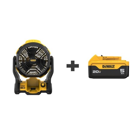 Dewalt MAX Jobsite Fan 20V w/ Battery DCE512B + DCB205 | Zoro