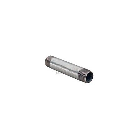Topaz Nipple, Threaded, Steel, Galvanized 64524 | Zoro