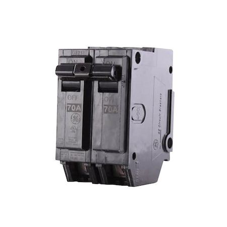 GE INDUSTRIAL SOLUTIONS 70A, 2 pole Circuit Breaker, THQL, 120/240V AC ...
