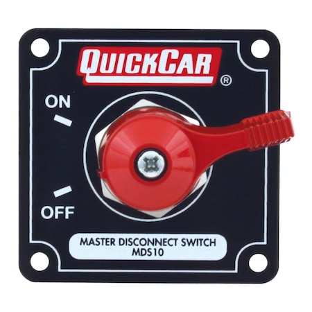 Quickcar Racing Products Master Disconnect Switch - Solid Black Plate ...