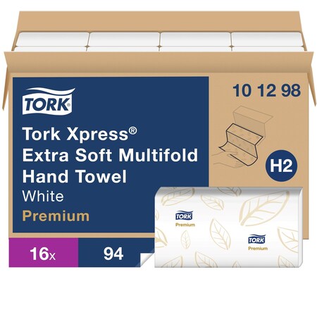 Essity Tork Xpress Multifold Hand Towel 2-Ply White 12.8" x 9.13 ...