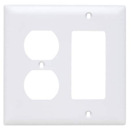 Legrand TradeMaster Combination Wallplate, 4.68 in L, 4-3/4 in W, 2 ...