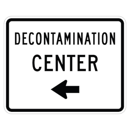 Sign Solutions Usa Decontamination Center Left Arrow 30X24 High ...