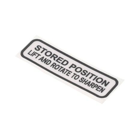 Globe Label/Decal, Sharpener, Stored Position/Lift and Rotate to ...