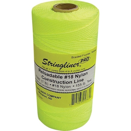 Stringliner Pro Series Construction Line, No 18 Dia, 1000 ft L, 165 lb ...