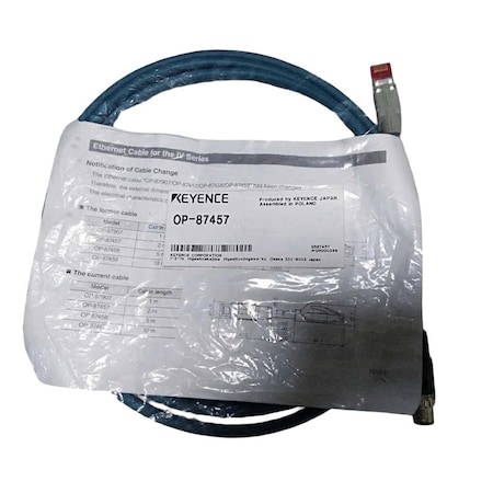 Keyence Sensor Ethernet Cable, M12 4-Pin / RJ45, NFPA79, Straight, 2 m ...