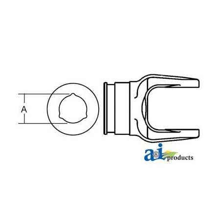 A & I Products Inner Tube Yoke 3" x4" x6" A-BP204086861 | Zoro