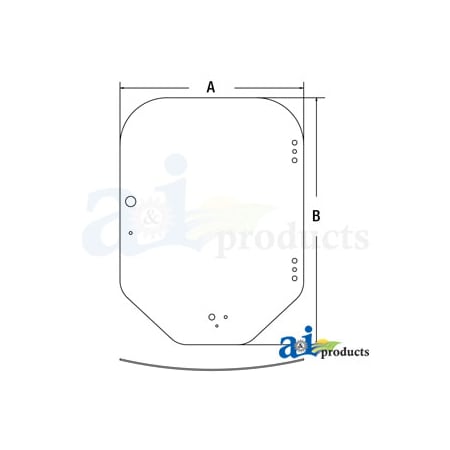 A & I Products Glass, Windshield 52" x33" x4" A-7120401 | Zoro