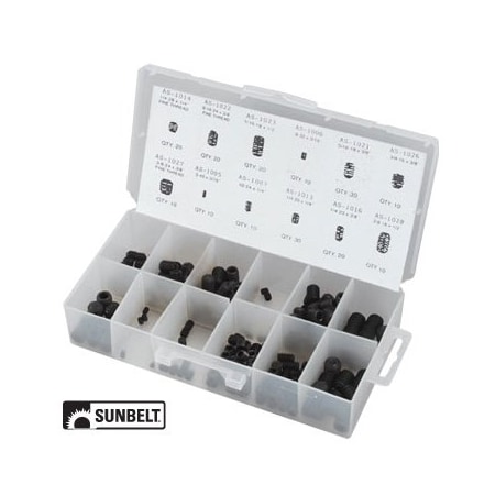 Sunbelt Set Screw Assortment (200 pieces) 9" x5" x2" A-B1SB10 | Zoro