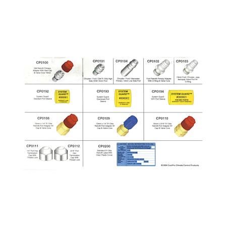 A & I Products Universal R-12 To R-134a Adapter & Port Box Kit 10.7" x7 ...