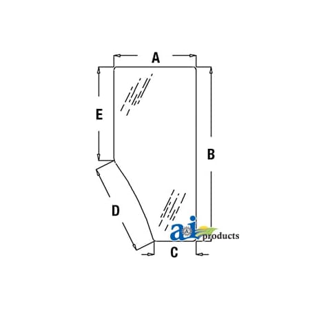 A & I Products Glass, Door (LH) 63" x35.5" x4" A-L169102 | Zoro