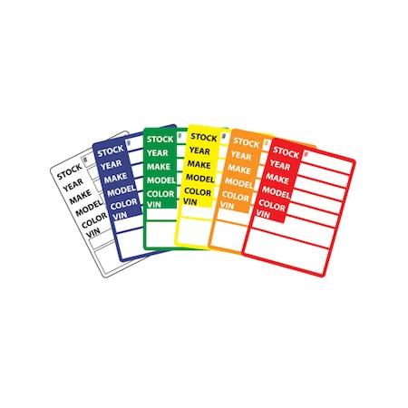 Car Dealer Depot Dealer Stock Stickers, 3" X 4", 100 Per Box: Red Pk ...