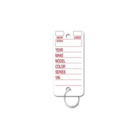 Car Dealer Depot Poly Key Tags (250 Per Box): White Pk 426-WH | Zoro