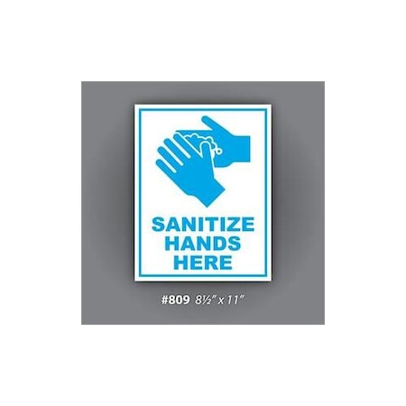Versa-Tag 8.5" X 11" Hand Washing & Sanitizing Decals: Sanitize Your ...