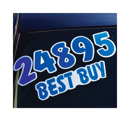 Ez Line Blue & White Die Cut Numbers: $ Pk 267-$ | Zoro