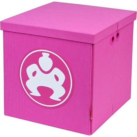 Mobile Edge Shelf Storage Bin, Fiberboard, Fabric, Pink, 18 in H, 2 in ...