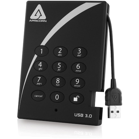 Apricorn Aegis Padlock 256Gb Ssd Usb 3. A25-3PL256-S256 | Zoro