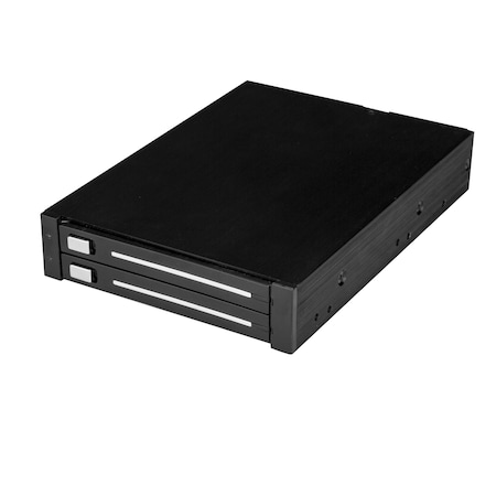 Startech.Com Dual-Bay 2.5 SATA SSD/HDD Rack for 3.5 Bay - Trayless ...