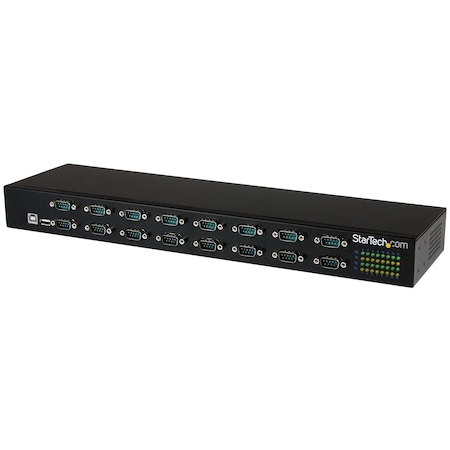 Startech.Com 16-Port USB-to-Serial Adapter Hub with Daisy Chain ...