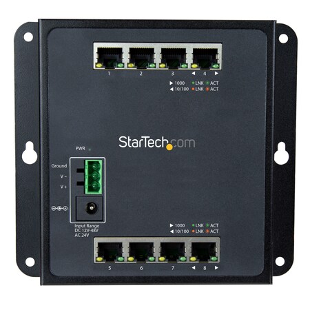 Startech.Com 8-Port Gigabit Ethernet Switch - L2 Managed - Wall Mount ...