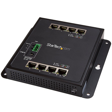 Startech.Com 8-Port Gigabit Ethernet Switch - L2 Managed - Wall Mount ...