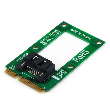 Startech.Com mSATA to SATA 7-pin SSD/HDD Adapter Converter Card ...