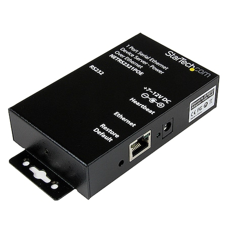Startech.Com 1 Port Serial Ethernet Device Server - Power Over Ethernet ...